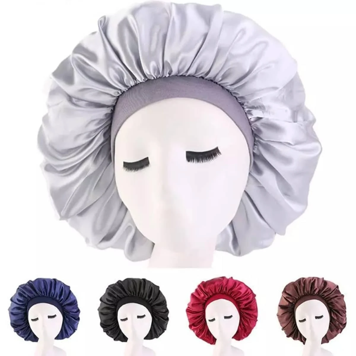 Best price for Extra Large Satin Hair Bonnet for Sleeping Cap 17 inches ...