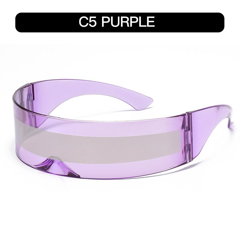 Best price for Futuristic Cyberpunk Sunglasses Y2K Space Cyclops Wrap ...