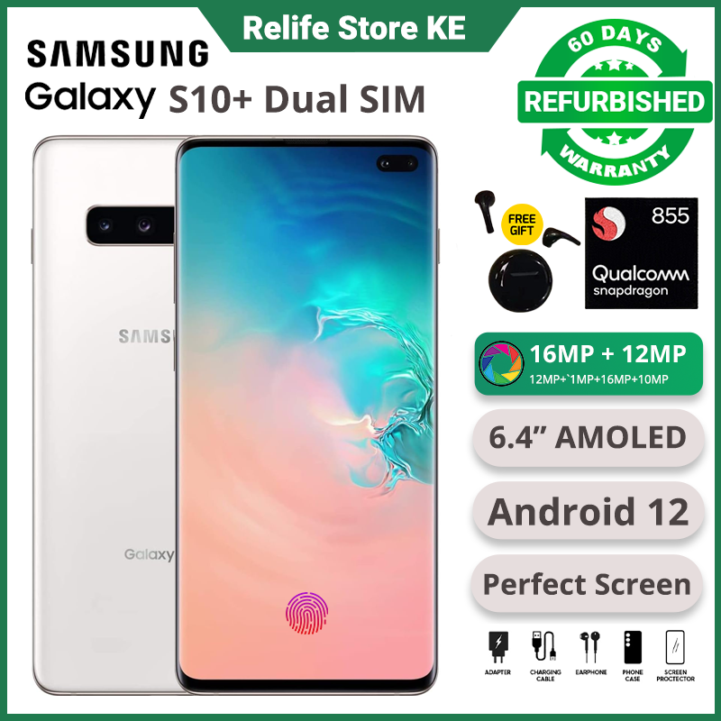 Best price for Refurbished SAMSUNG Galaxy S10 S10+ S10 Plus 128GB 8GB RAM Dual SIM 4G Network ...