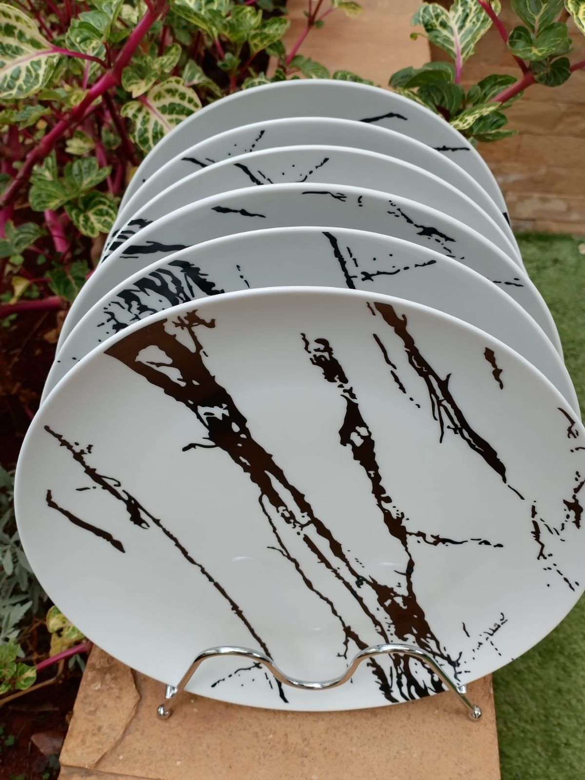 Best price for Set of 6 Classy Ceramic Mable Dinner Plates