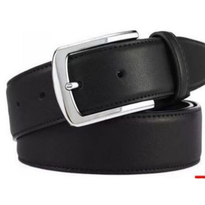 Best price for Fashion Mens Buckle Comfortable Belt - BLACK