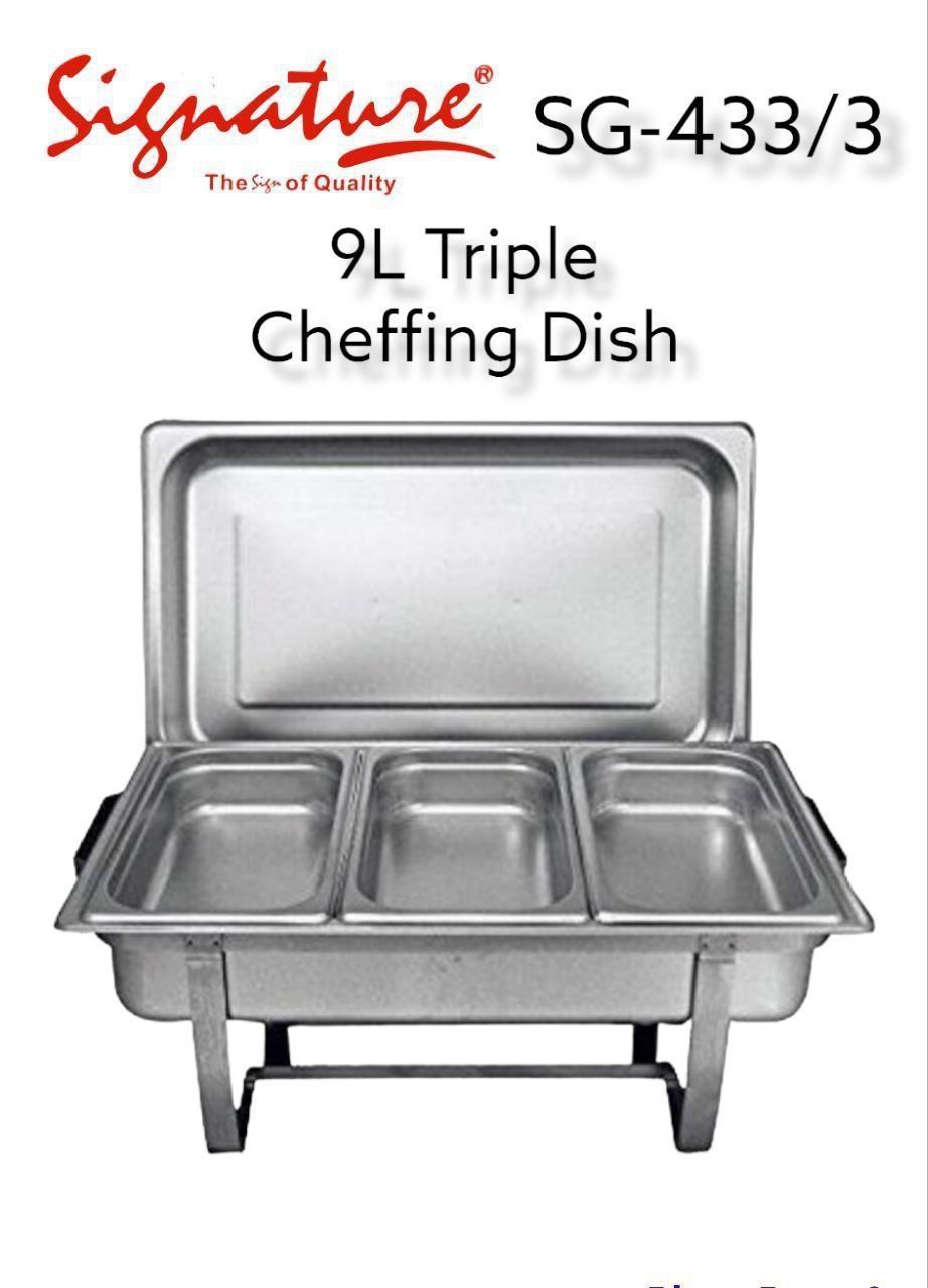 Best price for 9L High Quality Aluminum kitchen Cheffing dishes tripple