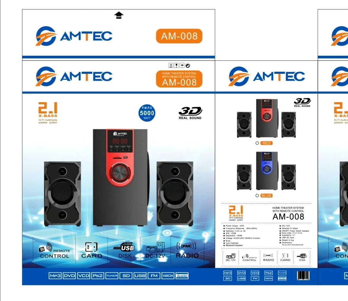 Best price for Amtec AM-008 2.1The sub-woofer gives you the best ...