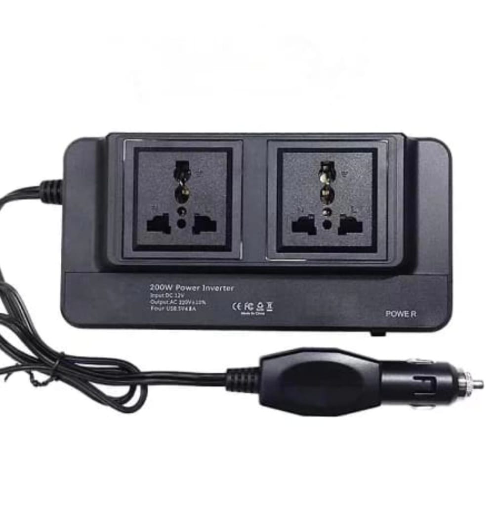 Best price for 200W Car Power Inverter Dc to Ac 12V to 220V with 2 Ac ...