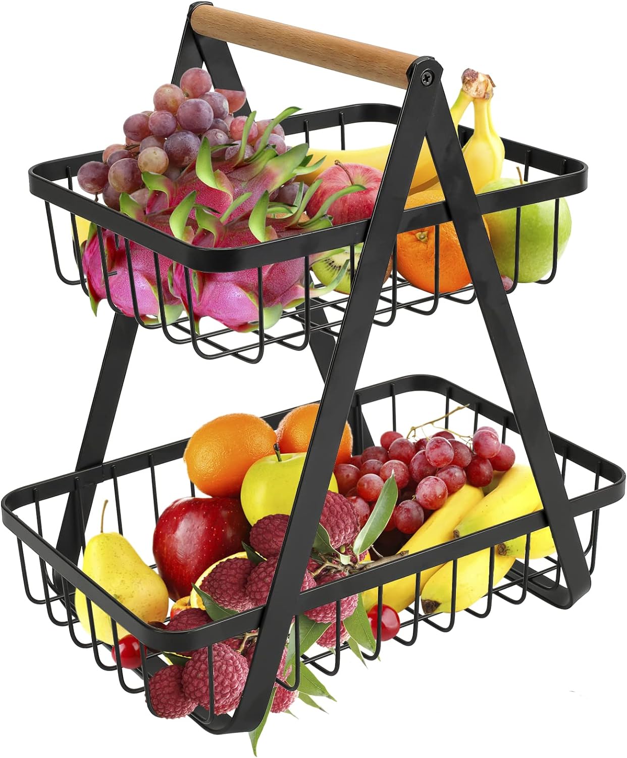 Best price for 2 Tier Fruit storage - Countertop Metal Fruit Basket ...