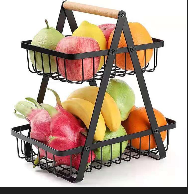 Best price for Fruit rack 2 layer countertop fruit and vegetable basket ...