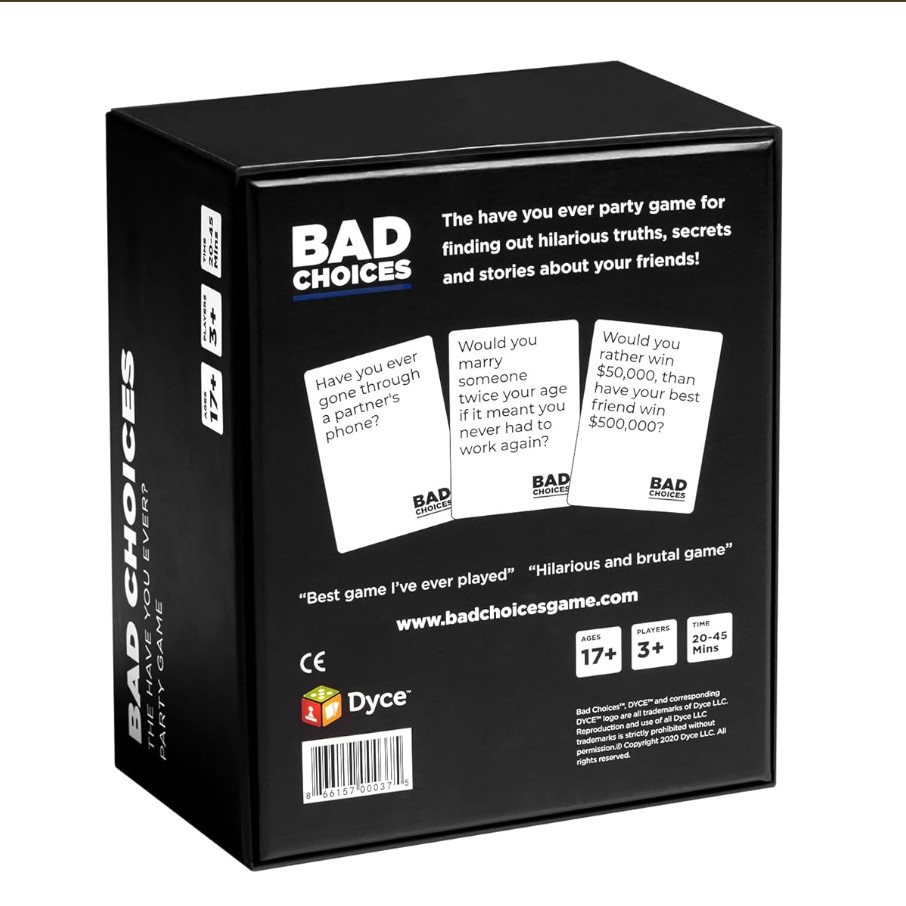 Best price for Bad Choices Party Decision Game Fun Would-You-Rather ...